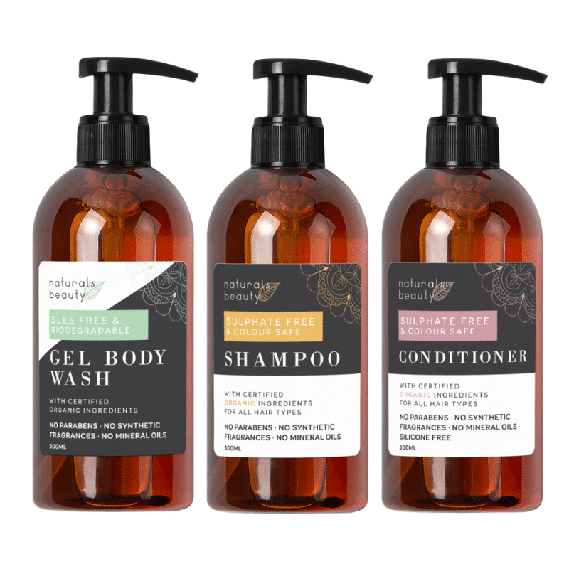 Naturals Beauty Shower Gift Box - Body Wash, Shampoo & Conditioner ...