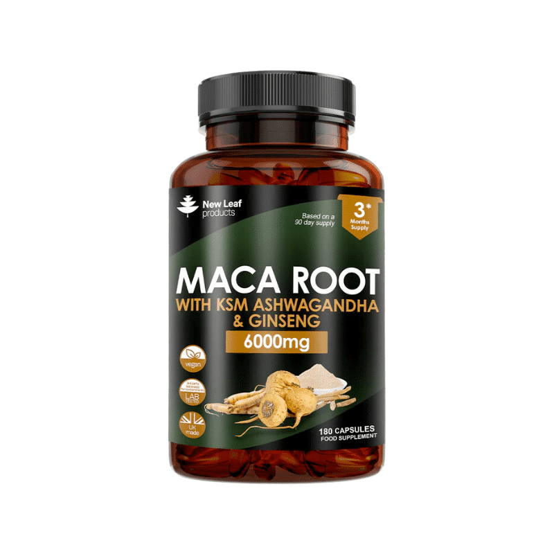 New Leaf Maca Root with KSM Ashwagandha & Ginseng 180 (Libido for Men ...