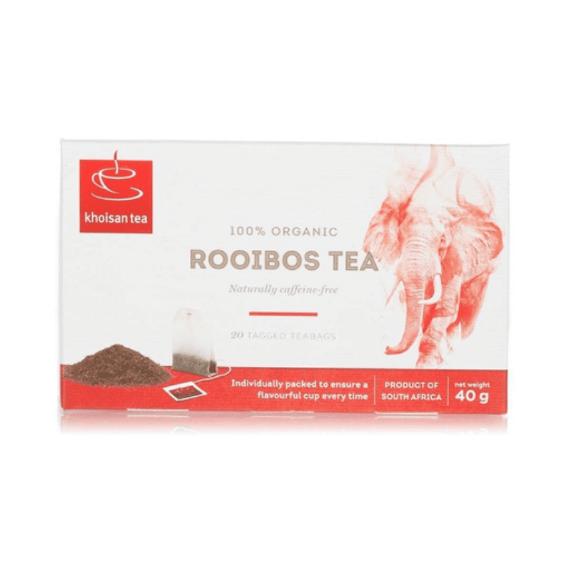 Buy Khoisan Tea Organic Rooibos 20 Tea Bags Online | Anadea