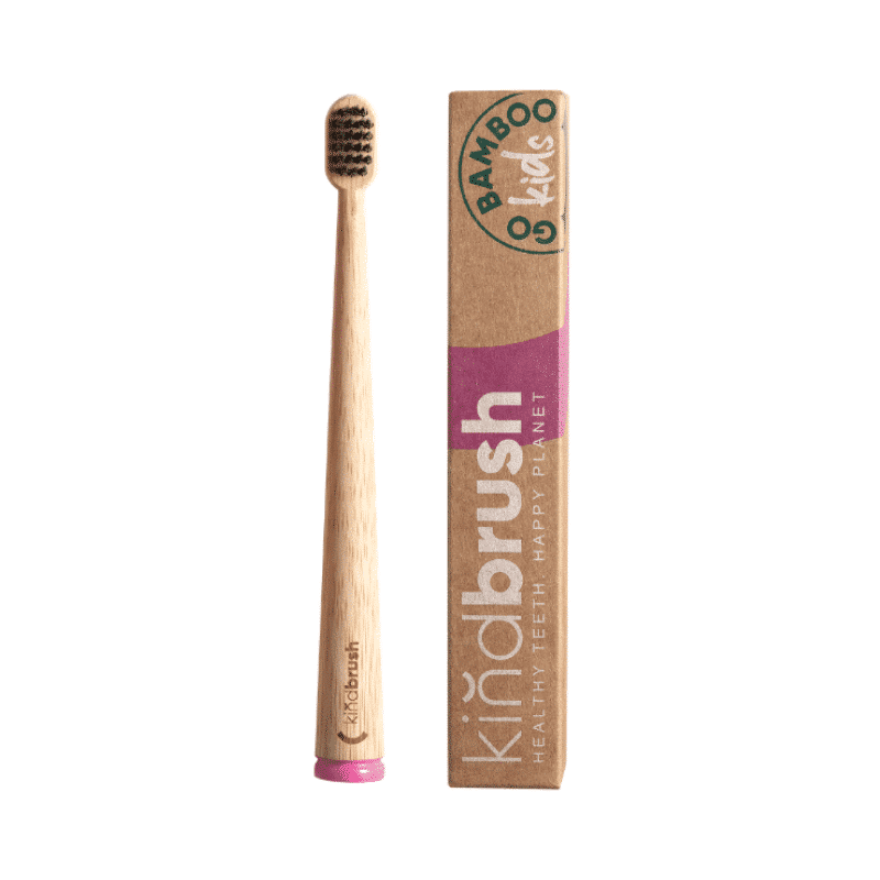 Buy Kindbrush Bamboo Toothbrush Kids Pink Online | Anadea